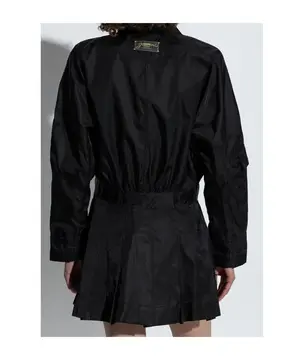 GANNI Cropped Jacket With Pockets And Logo Detail