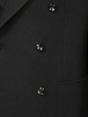 Tagliatore Logo Plaque Double-breasted Blazer - Black