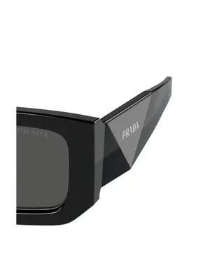 Prada Rectangular Frame Sunglasses - Black