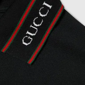 Gucci Logo Detailed Polo Shirt - Black