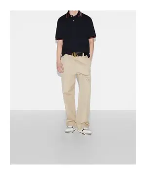 Gucci Logo Detailed Polo Shirt - Black