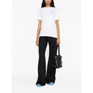 Off-White Drawstring Wide-leg Pants