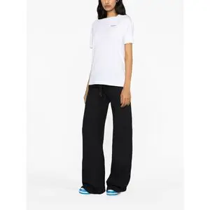 Off-White Drawstring Wide-leg Pants