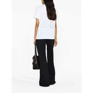 Off-White Drawstring Wide-leg Pants