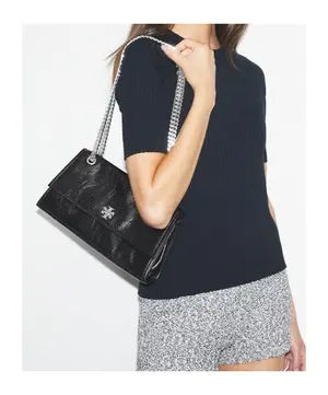 Tory Burch Kira Turnlock Shoulder Bag - Black