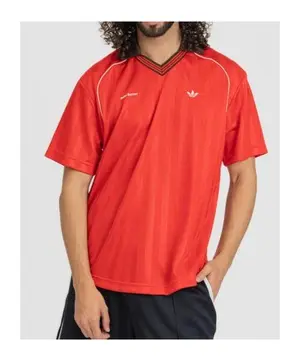 ADIDAS X WALES B ONNER Adidas X Wales Bonner Striped V-neck T-shirt