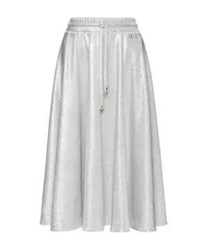 Valentino Garavani Metallic Threading Midi Skirt - White