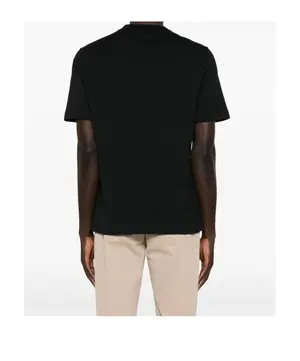 Brunello Cucinelli Logo Printed Crewneck T-shirt - Black