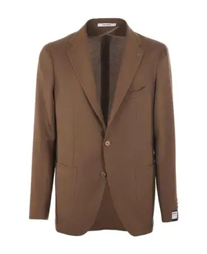 Tagliatore Notched-lapels Single-breasted Blazer - Brown
