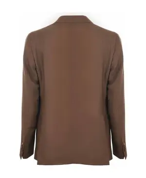 Tagliatore Notched-lapels Single-breasted Blazer - Brown