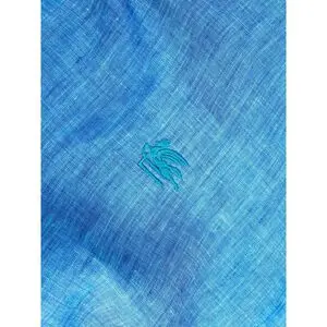 Etro Pegaso-embroidered Long-sleeved Shirt - Blue