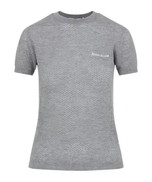 Miu Miu Cashmere Short Sleeve Sweater
