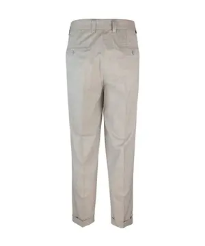 PAOLO PECORA Slim Fit Chinos - Gray