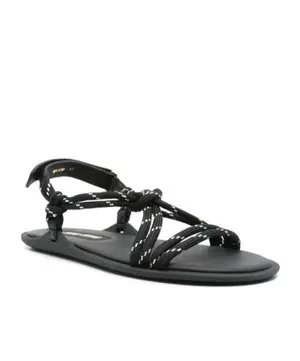 Miu Miu Rope Flat Sandals With Adjustable Ankle Straps