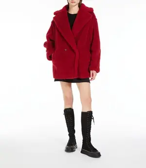 Max Mara Double-breasted Coat - Red