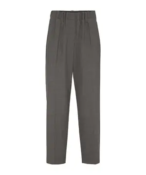 Brunello Cucinelli Brunello Cucinelli High-Waist Pleated Wool Trousers Medium Grey