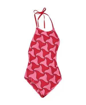 Bottega Veneta Crinkle Ghost Halterneck Swimsuit