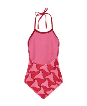 Bottega Veneta Crinkle Ghost Halterneck Swimsuit
