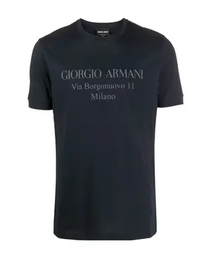 Giorgio Armani Logo Printed Crewneck T-shirt