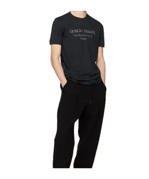 Giorgio Armani Logo Printed Crewneck T-shirt