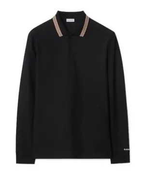 Burberry Long-sleeve Cotton Polo Shirt