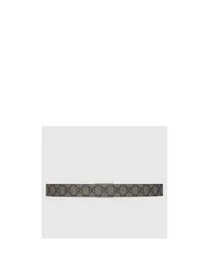 Gucci Reversible Rectangle Buckled Belt - Gray