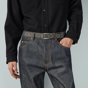 Gucci Reversible Rectangle Buckled Belt - Gray