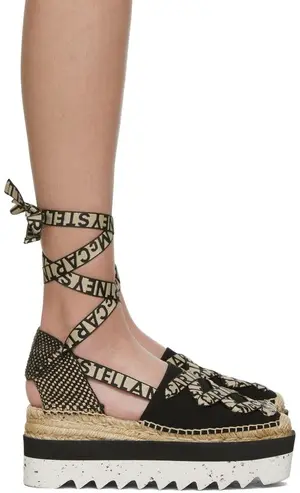 Stella McCartney Gaia Platform Espadrilles - Black