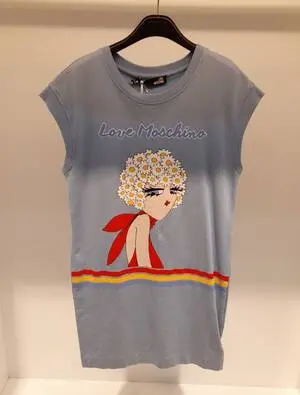 Moschino Round Neck Printed Dress
