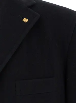 Tagliatore Single-breasted Brooch-detail Coat