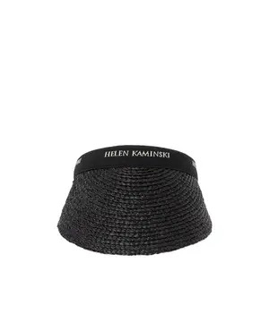 Helen Kaminski Logo Trim Visor Hat - Black