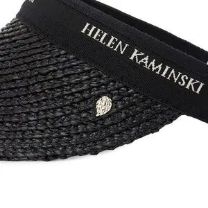 Helen Kaminski Logo Trim Visor Hat - Black