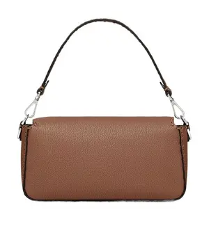 Fendi Medium Baguette Bag With Ff Buckle - Brown