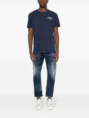 Dsquared2 Logo Printed Crewneck T-shirt - Blue