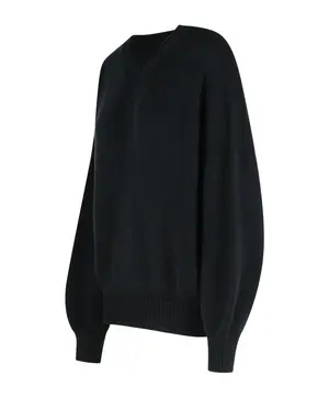 Khaite Long Sleeve V-neck Knit Sweater