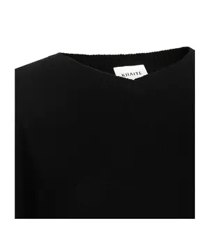 Khaite Long Sleeve V-neck Knit Sweater