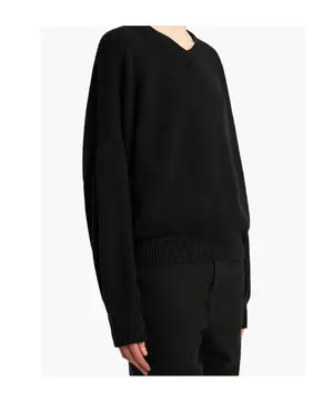 Khaite Long Sleeve V-neck Knit Sweater