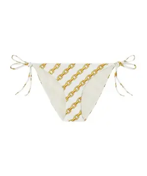 Versace Printed Bikini Bottoms - White