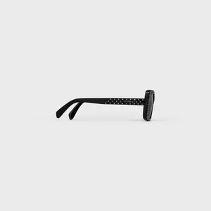 Celine Square Acetate Sunglasses With Crystal Embellishments