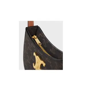 Celine Medium Tilly Bag In Triomphe Canvas And Calfskin