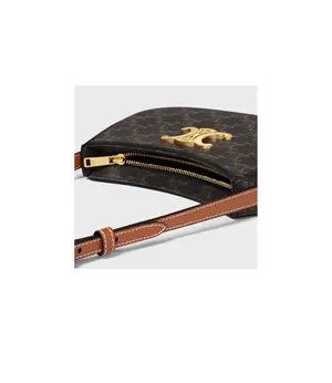 Celine Medium Tilly Bag In Triomphe Canvas And Calfskin