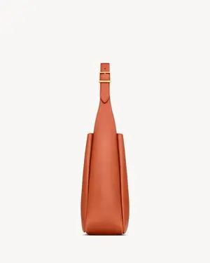 Saint Laurent Large Le 5 A 7 Bag In Soft Grained Leather - Deep Orange