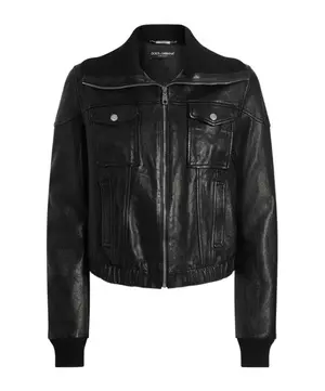 Dolce & Gabbana Leather Bomber Jacket