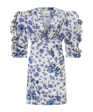 Isabel Marant Étoile Doris Dress With V-neck And Ruffled Sleeves
