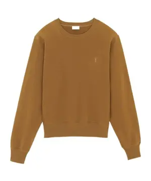 Saint Laurent Crewneck Sweatshirt With Cassandre Embroidery
