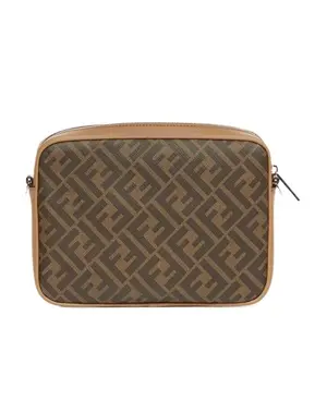 Fendi Diagonal Duo Camera Bag - Brown