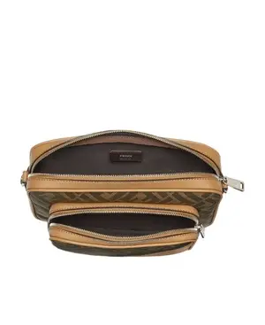 Fendi Diagonal Duo Camera Bag - Brown