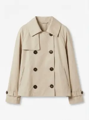 Max Mara Double-breasted Long Sleeve Jacket With Classic Collar
