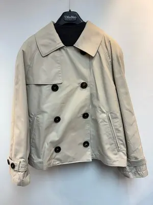 Max Mara Double-breasted Long Sleeve Jacket With Classic Collar