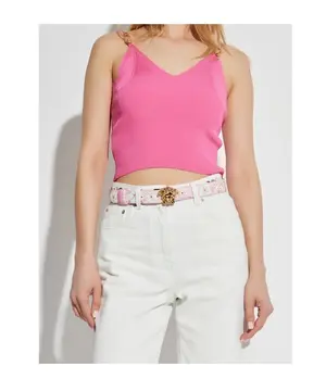 Versace Safety Pin Detailed Knitted Top